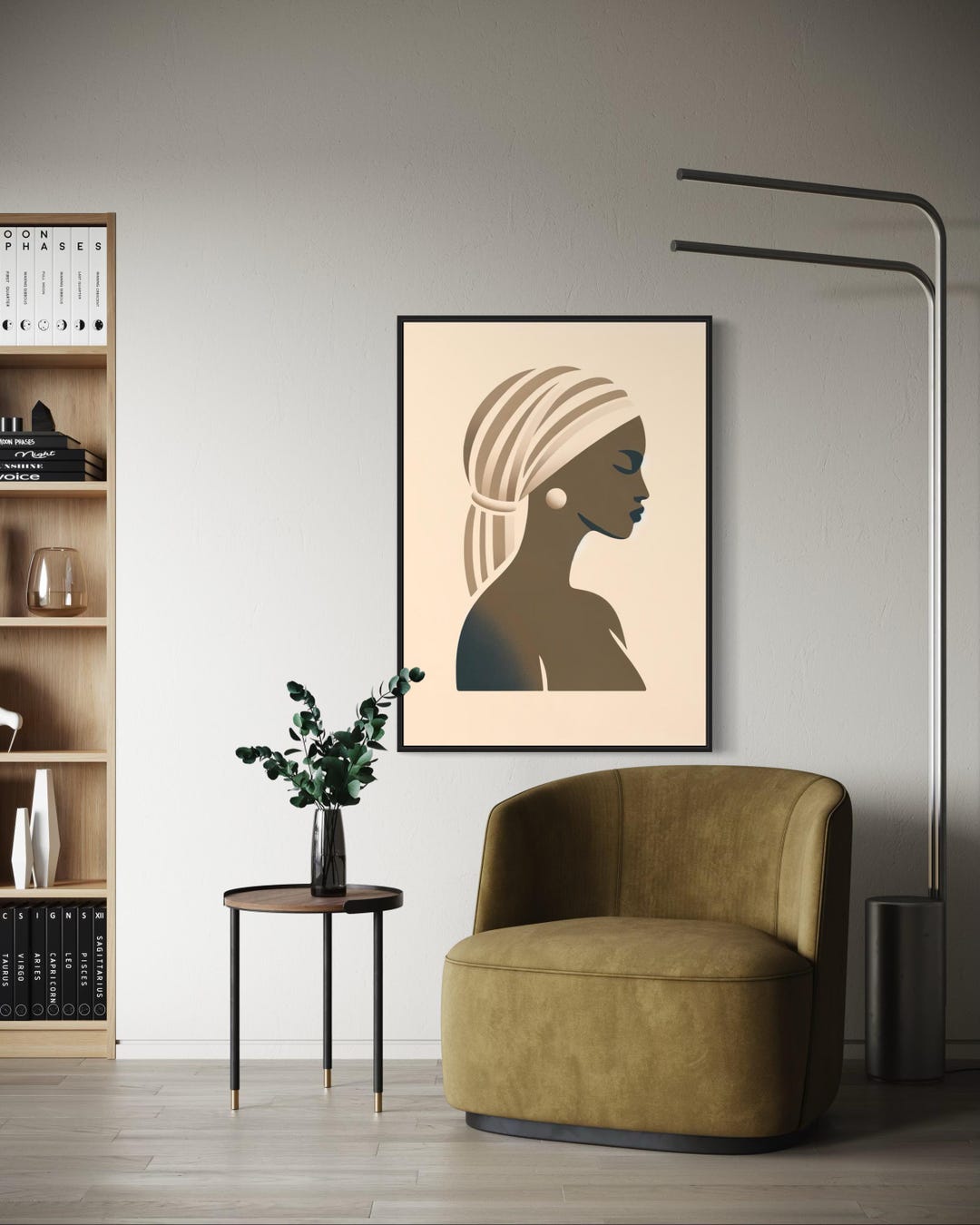A Simple Bohemian Stylized Side View of an African Female With Braids ...