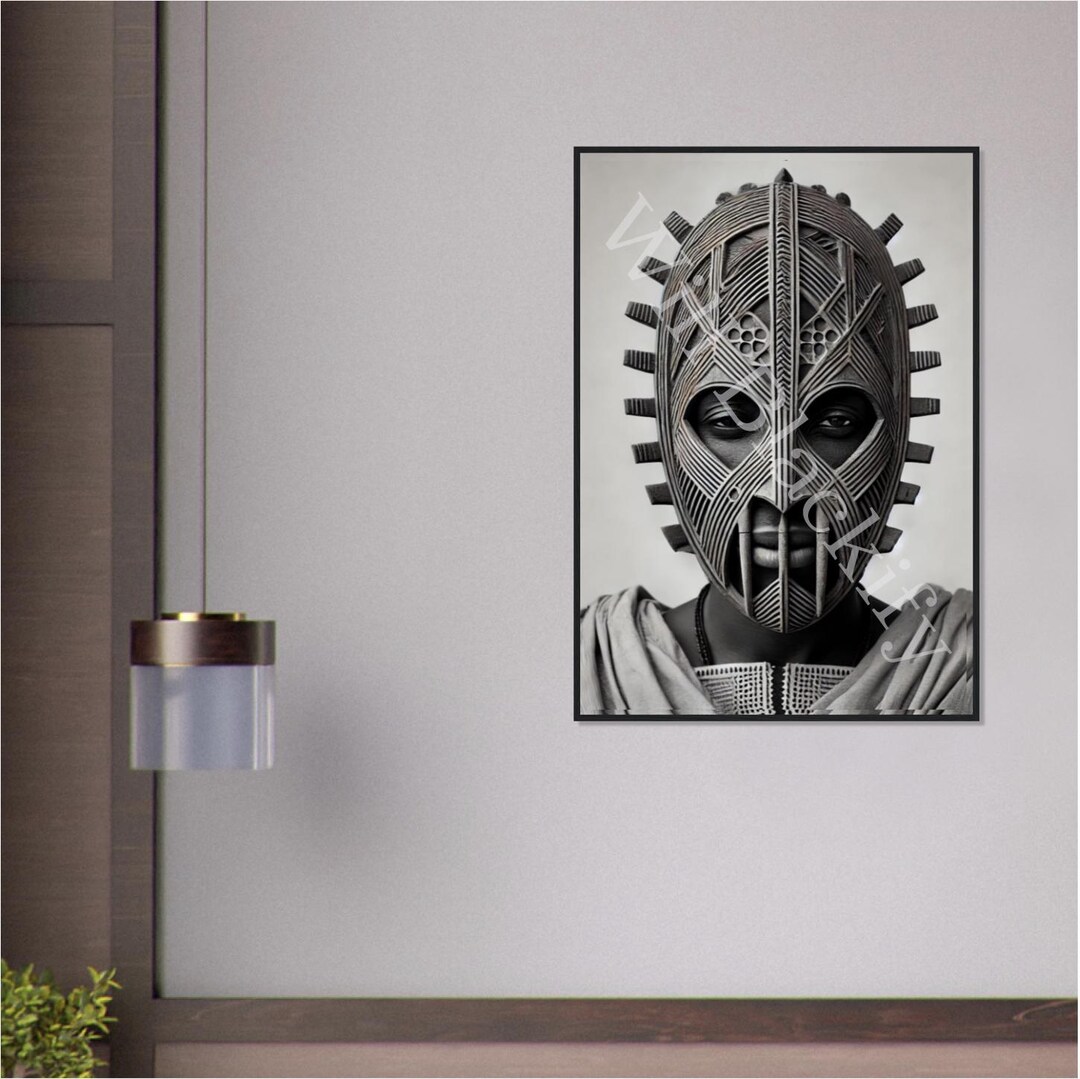 Benin Mask Art Print: Afrocentric African Wall Decor (digital Download ...