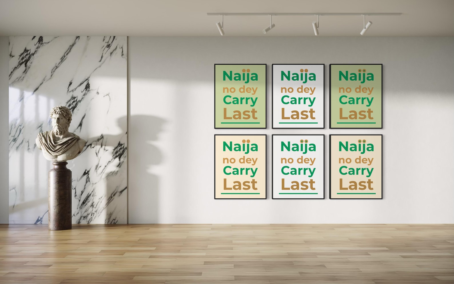 Nigerian Wall Art Typography Print Bundle | Naija No Dey Carry Last ...