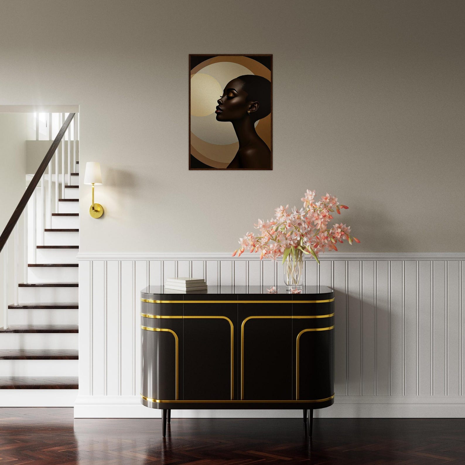 Black Woman Portrait Art Print: Modern Afrocentric Decor (digital ...