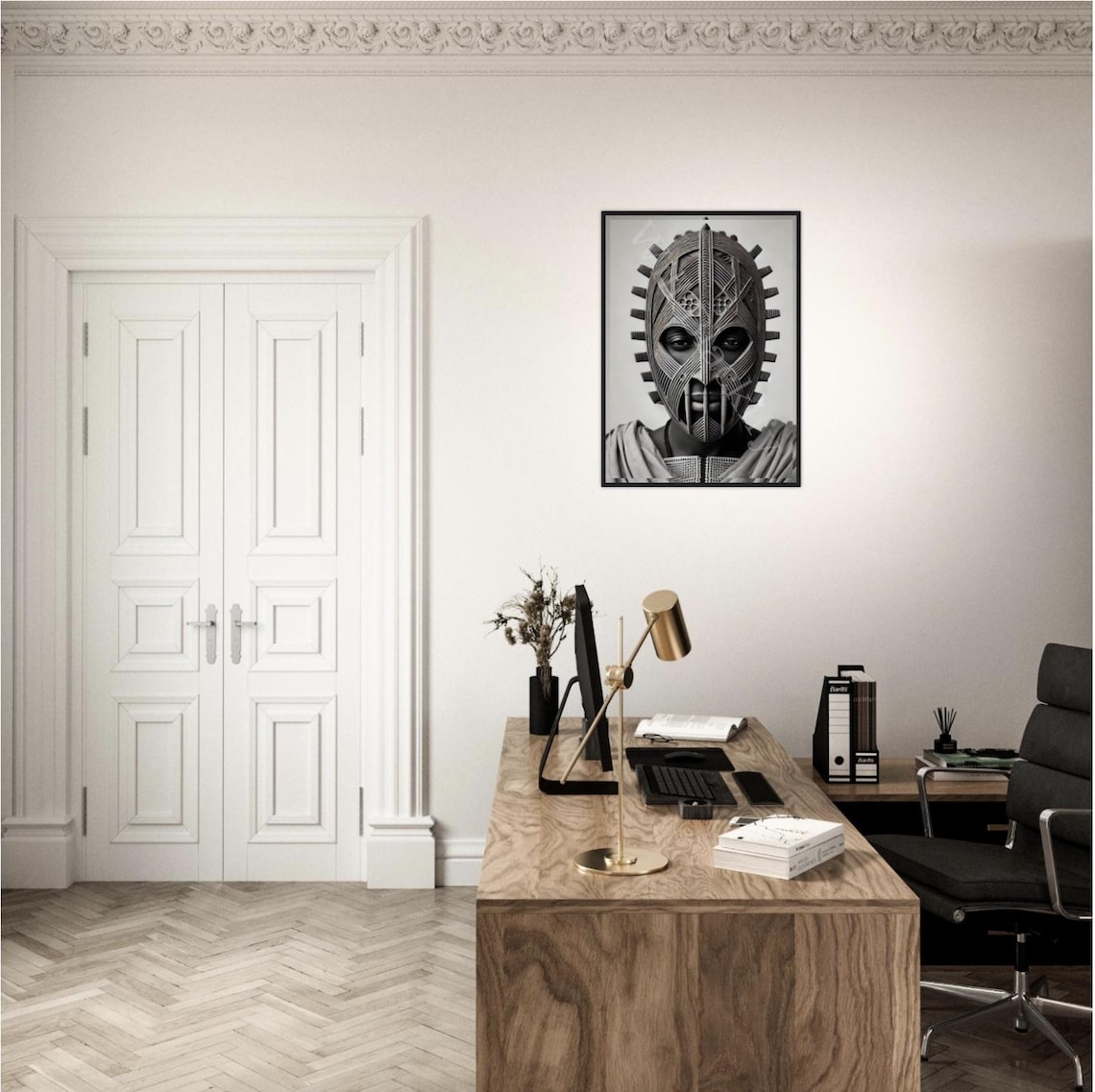 Benin Mask Art Print: Afrocentric African Wall Decor (digital Download ...