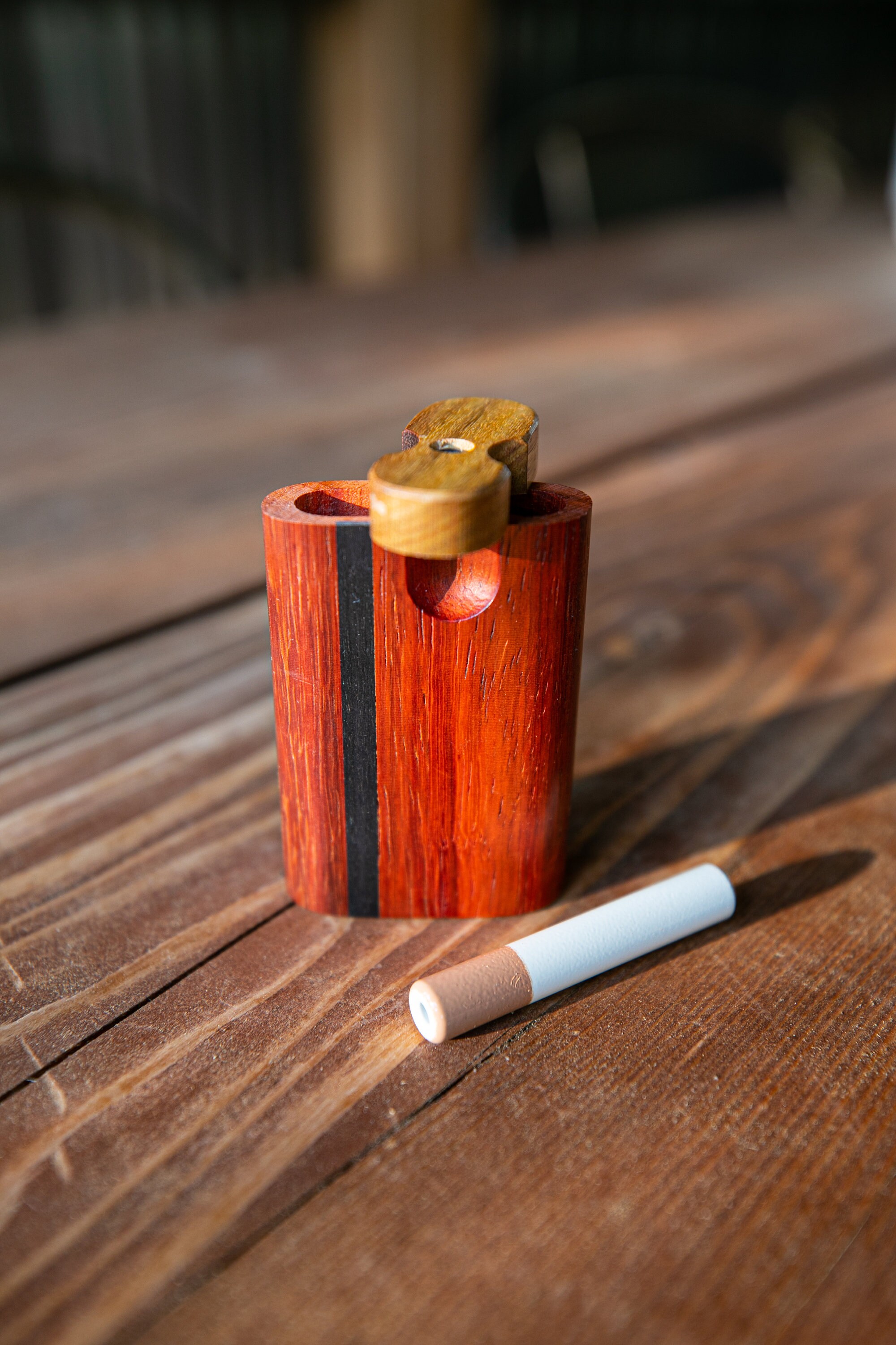 Vermillion Wood Dugout With Ebony Inlay - Etsy