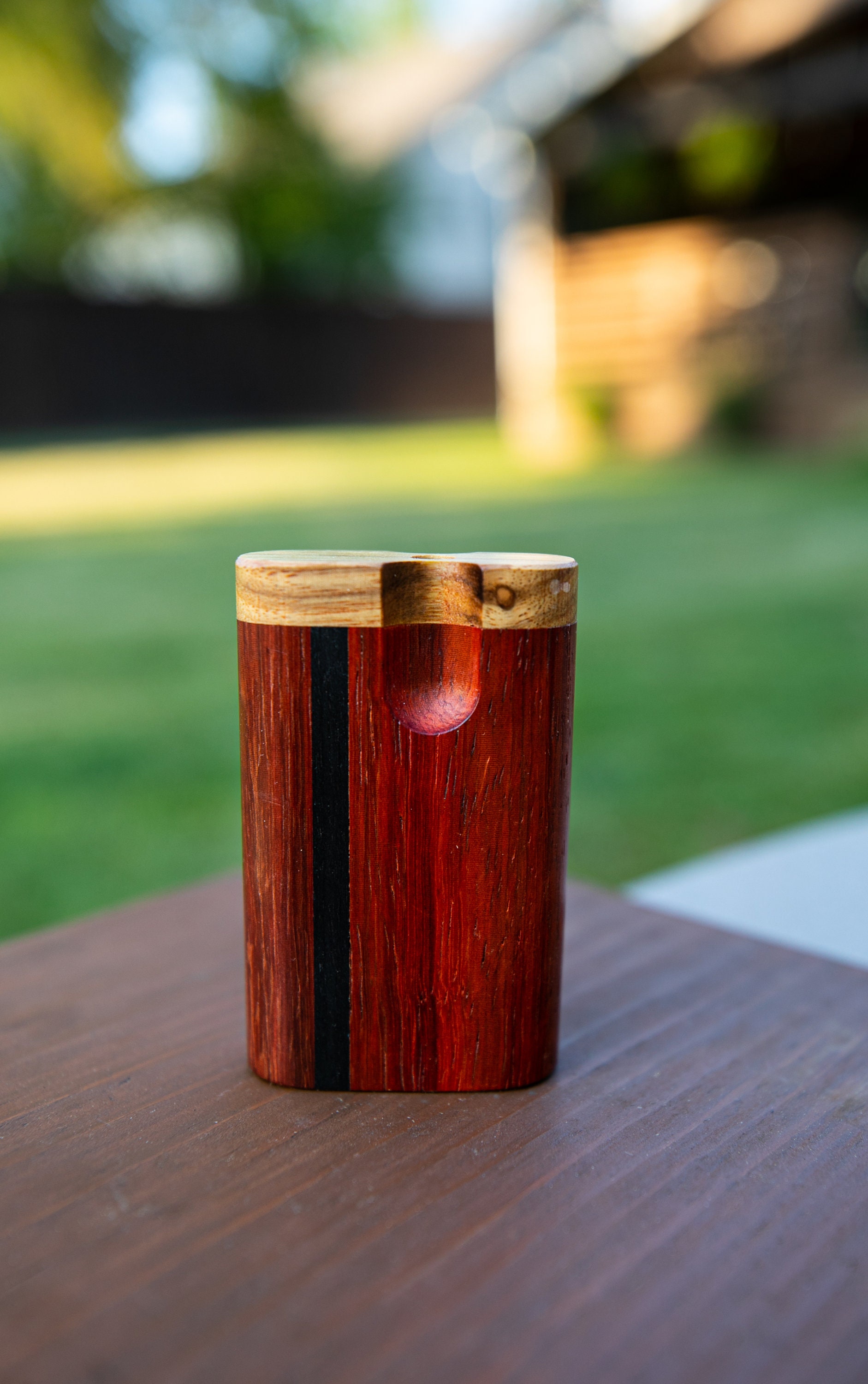 Vermillion Wood Dugout With Ebony Inlay - Etsy