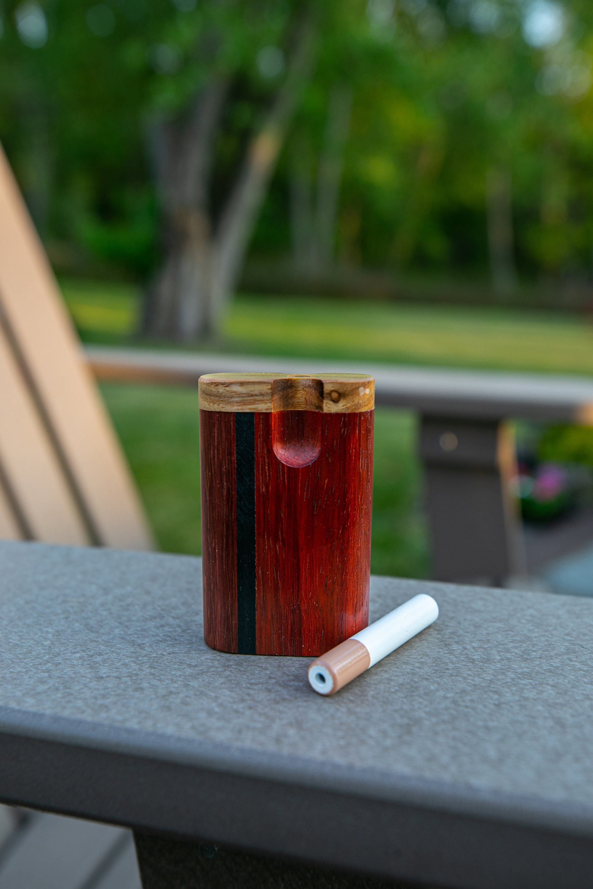 Vermillion Wood Dugout With Ebony Inlay - Etsy