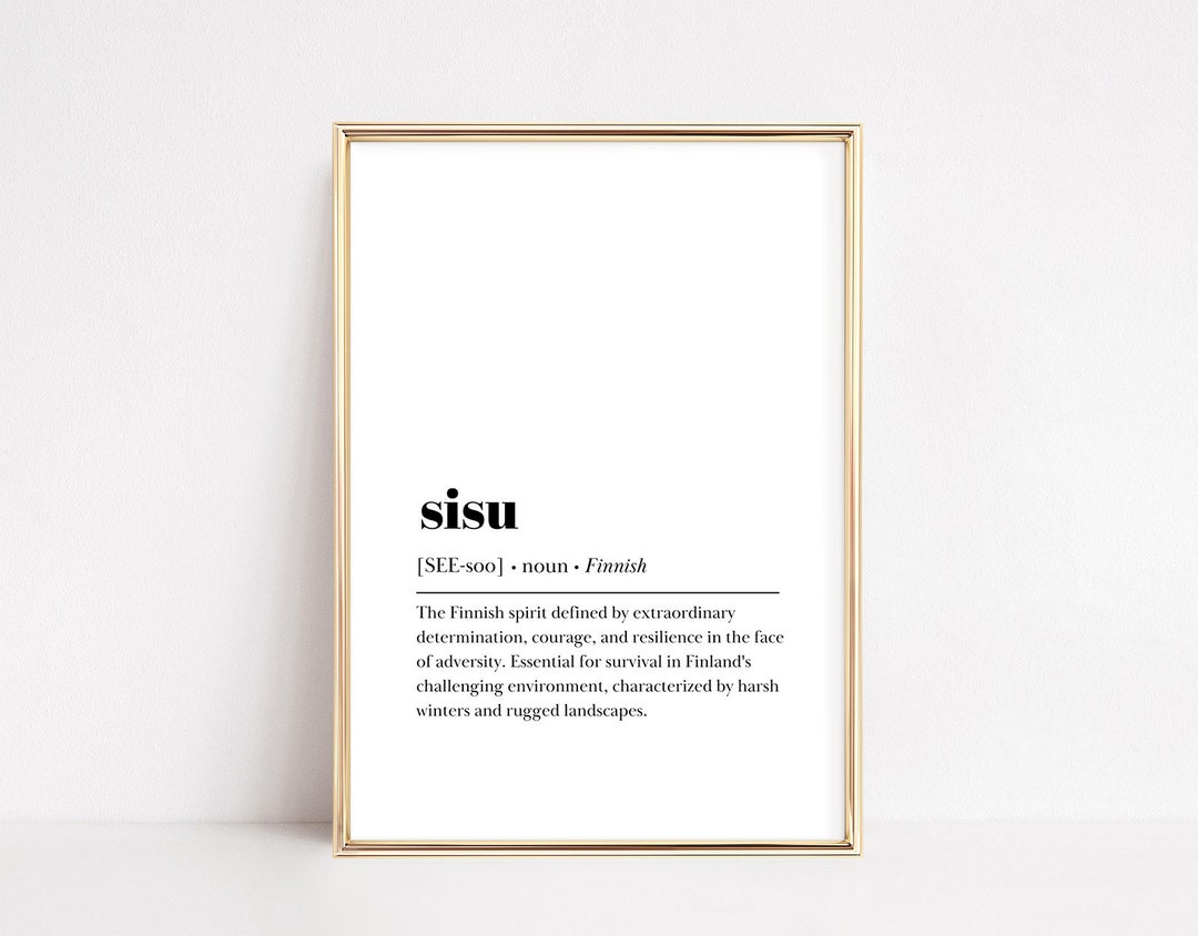 Sisu Definition Printable | Finnish Word Prints | Funny Definition ...