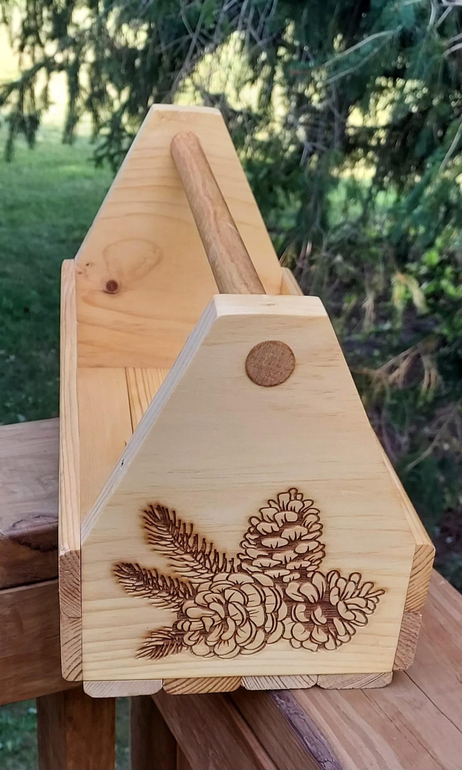 Laser Engraved Pine Cabin Toolbox - Etsy