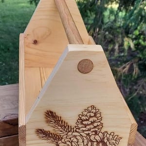 Laser Engraved Pine Cabin Toolbox - Etsy