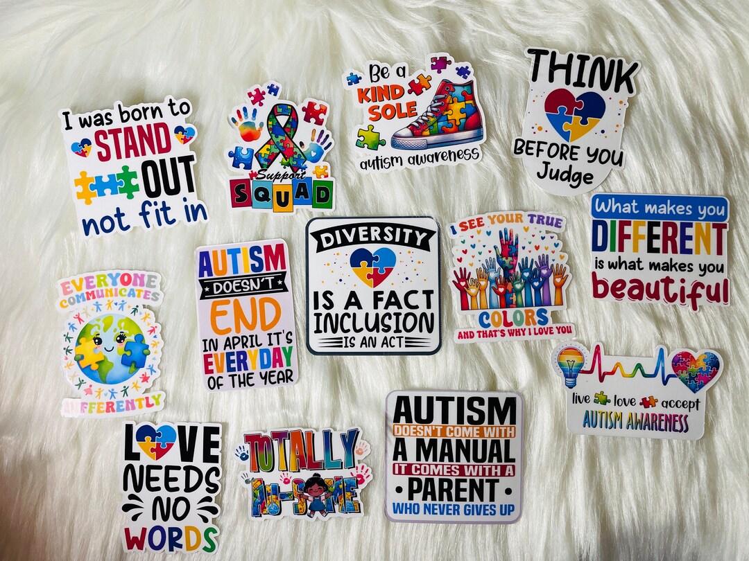 Autism Sticker Bundle, Autism Awareness Sticker, Autism Sticker, - Etsy
