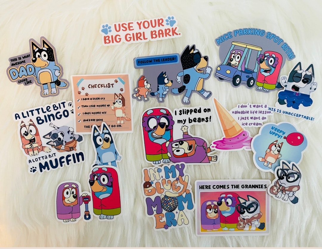 Blue Dog Sticker Bundle, Dog Waterproof Decals - Etsy Canada