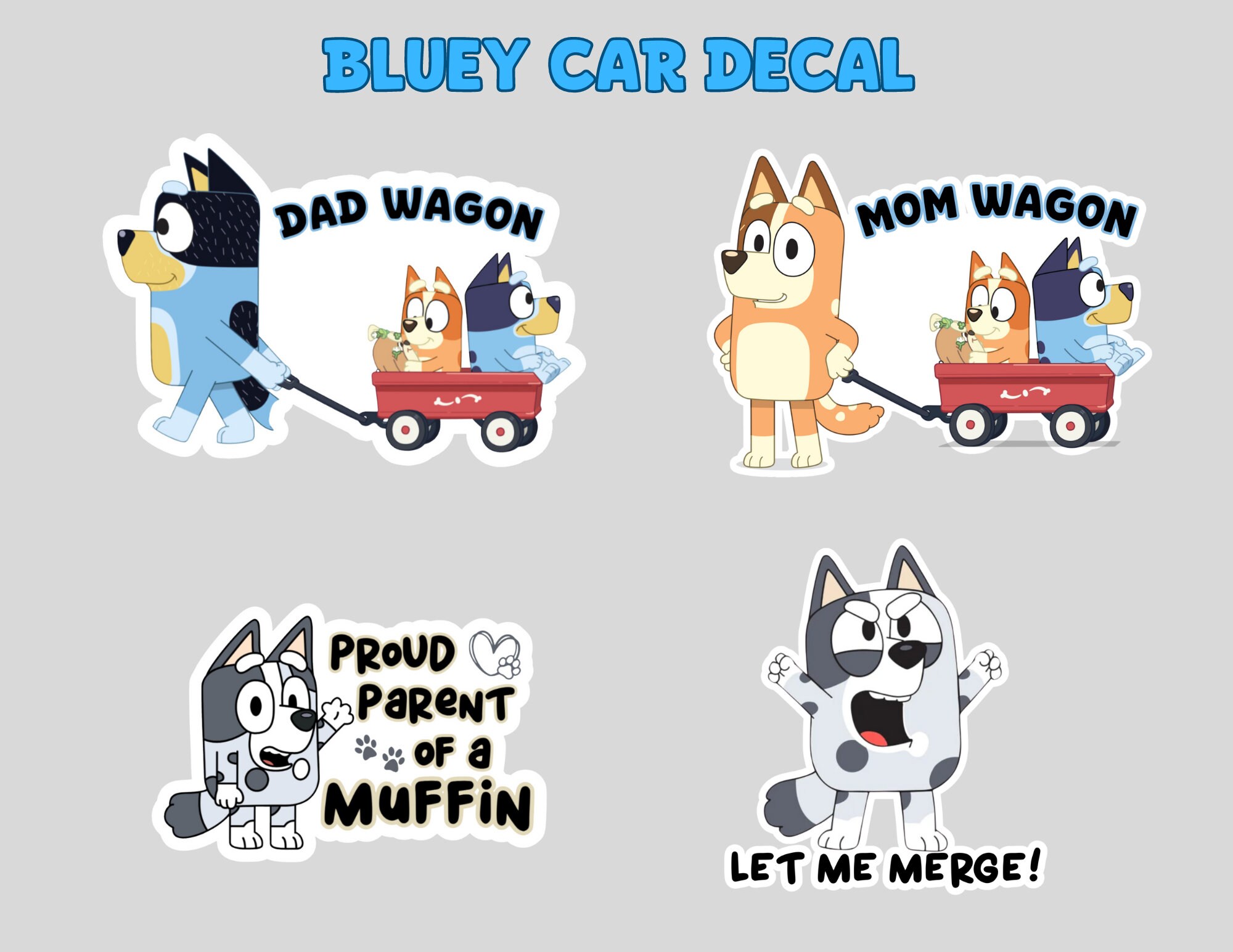 Blue Dog Bumper Sticker, Blue Dog Sticker, Dog Family Car Decal - Etsy ...