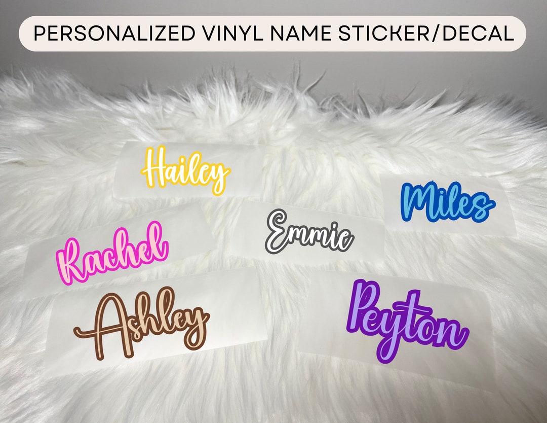 Custom Sticker Name, Personalized Decal, Vinyl Name Decal, Two-color ...