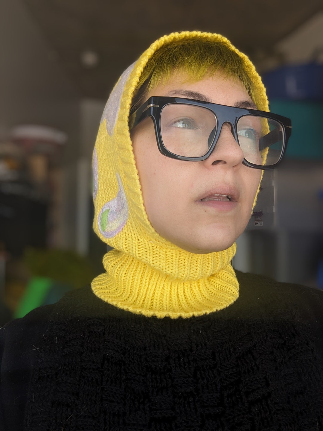 Felted Slime Hood, Yellow - Etsy