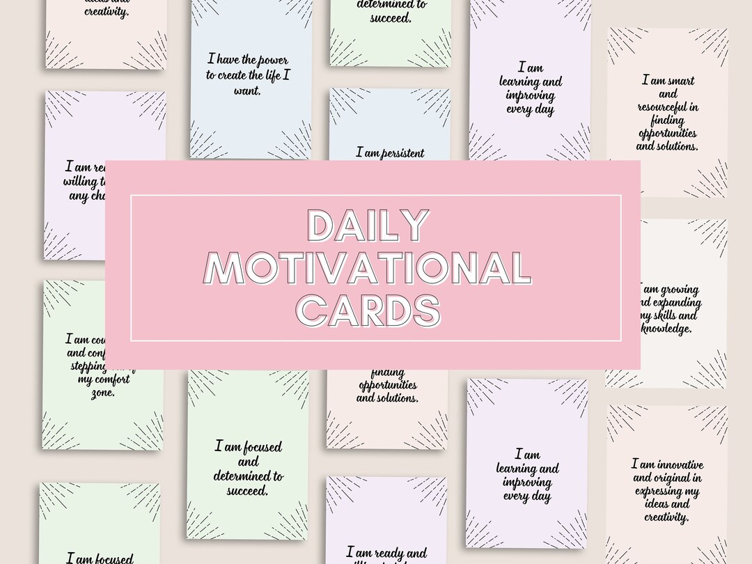 Positive Affirmations Daily Quote Cards, Affirmation Card Pack ...