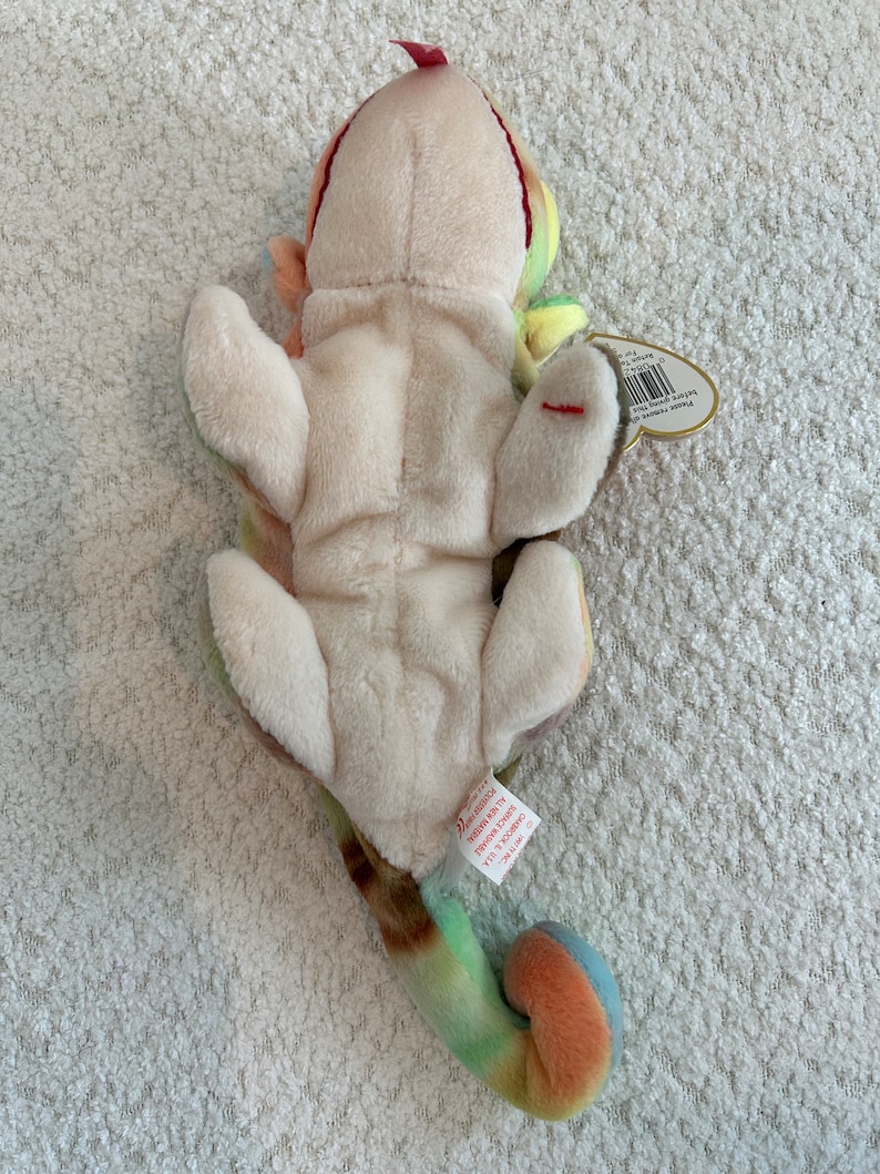 RARE 1997 Ty “RAINBOW” the Chameleon Beanie Baby - Etsy