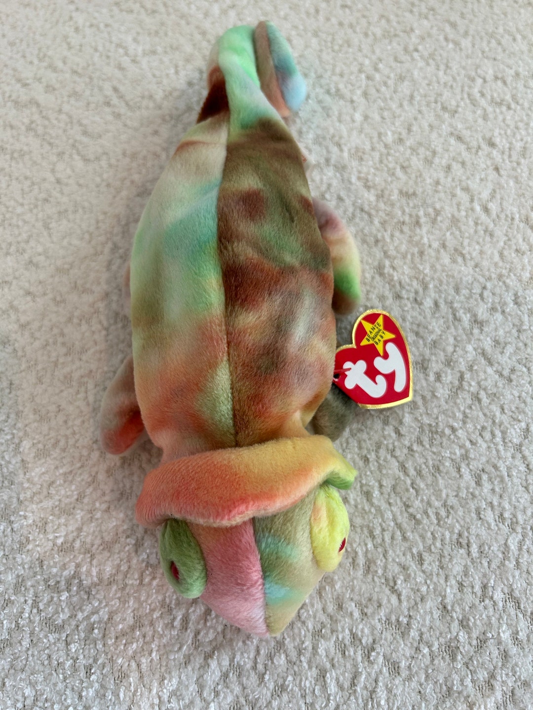 RARE 1997 Ty “RAINBOW” the Chameleon Beanie Baby - Etsy
