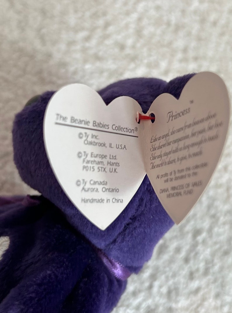 RARE Ty “princess” Diana Bear Memorial Beanie Baby Rare 1997 - Etsy