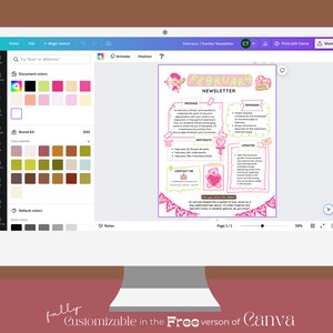 February Newsletter Template, Editable Newsletter, Monthly Newsletter ...
