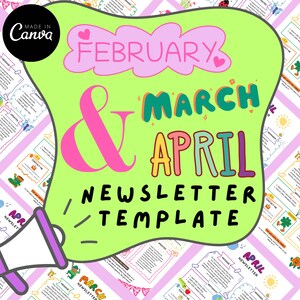 Newsletter Bundle, Newsletter Template, Editable Newsletter, Monthly ...