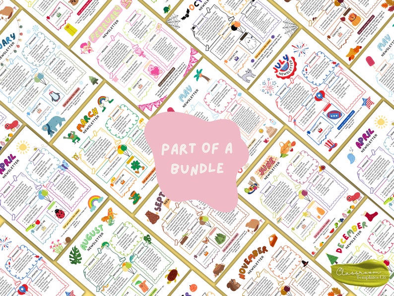 February Newsletter Template, Editable Newsletter, Monthly Newsletter ...