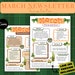 March Newsletter Template, Editable Newsletter, Monthly Newsletter ...