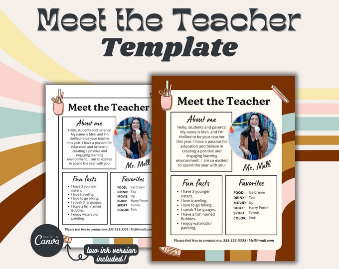 Disco Floral Meet the Teacher | Teacher Introduction Letter | Retro ...