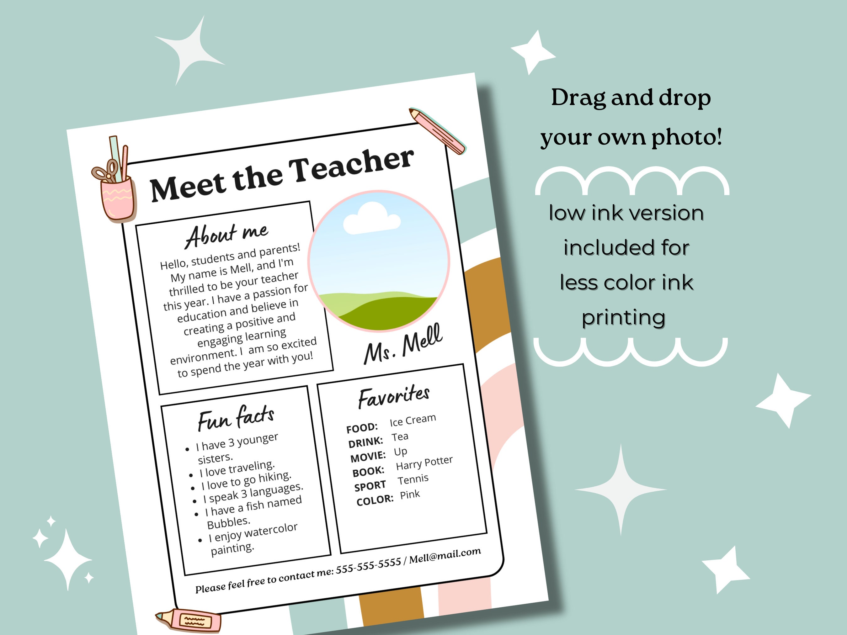 Meet the Teacher Letter, Teacher Introduction, Template Meet the ...
