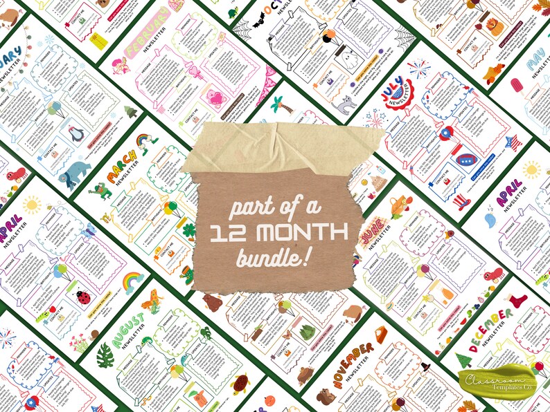 December Newsletter, Christmas Newsletter Template, Preschool ...