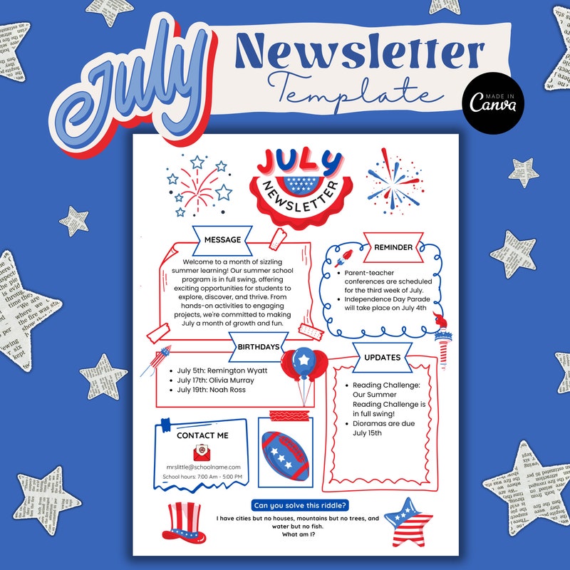 Newsletter Template - Etsy