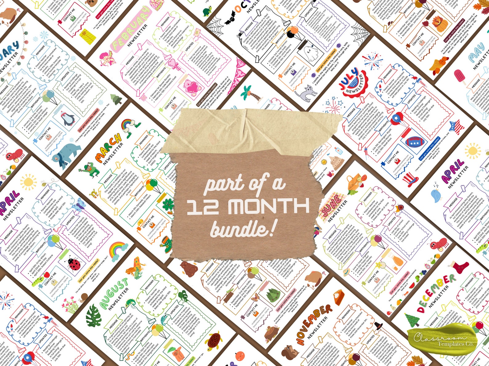 November Newsletter Template, Editable Newsletter, Monthly Newsletter ...