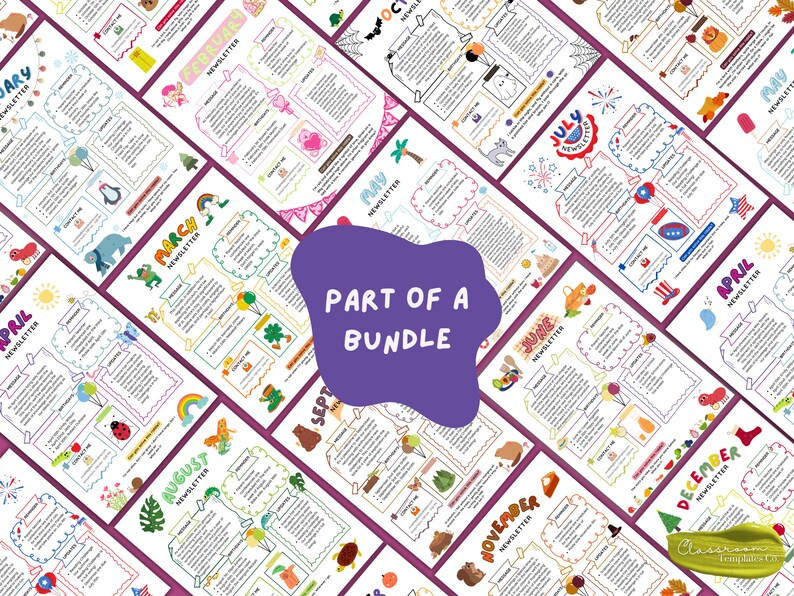 June Newsletter Template, Editable Newsletter, Monthly Newsletter ...