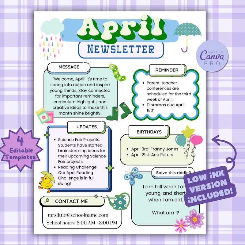 Newsletter Template - Etsy