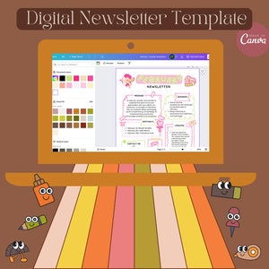 February Newsletter Template, Editable Newsletter, Monthly Newsletter ...