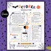 October Newsletter Template, Editable Newsletter, Monthly Newsletter ...