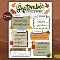 Canva Editable November Classroom Newsletter | Classroom Newsletter ...