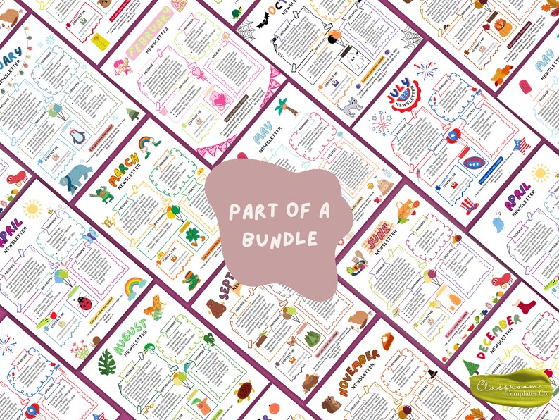 June Newsletter Template, Editable Newsletter, Monthly Newsletter ...