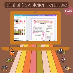 February Newsletter Template, Editable Newsletter, Monthly Newsletter ...