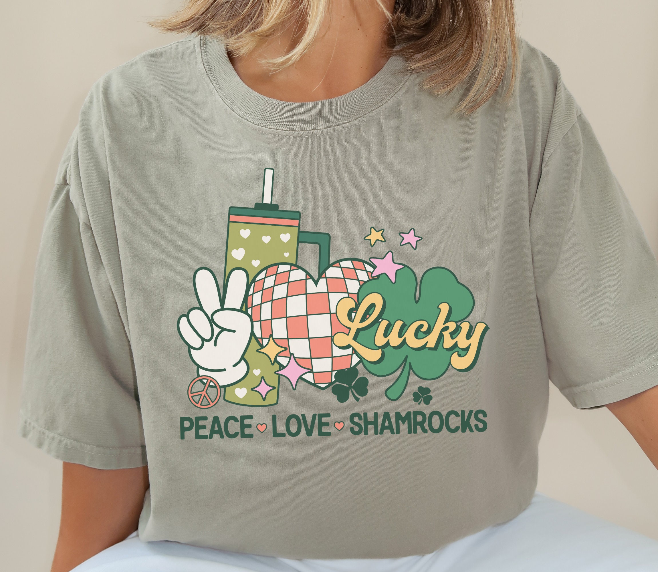 Peace Love Shamrocks Png, Shamrock Clipart, Four Leaf Clover Svg, St ...