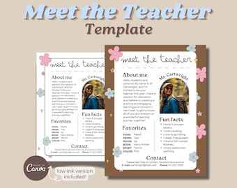 Disco Floral Meet the Teacher | Teacher Introduction Letter | Retro ...