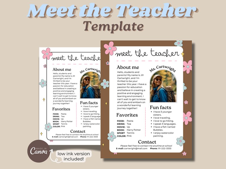 Meet the Teacher Letter, Teacher Introduction, Template Meet the ...