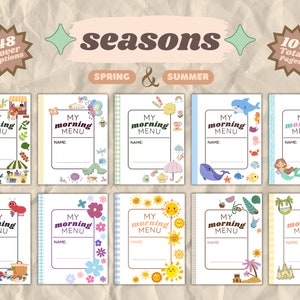 Preschool Morning Menu Printable, Homeschool Preschool, Preschool ...