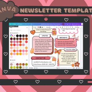 February Newsletter Template Groovy Classroom Newsletter Preschool ...