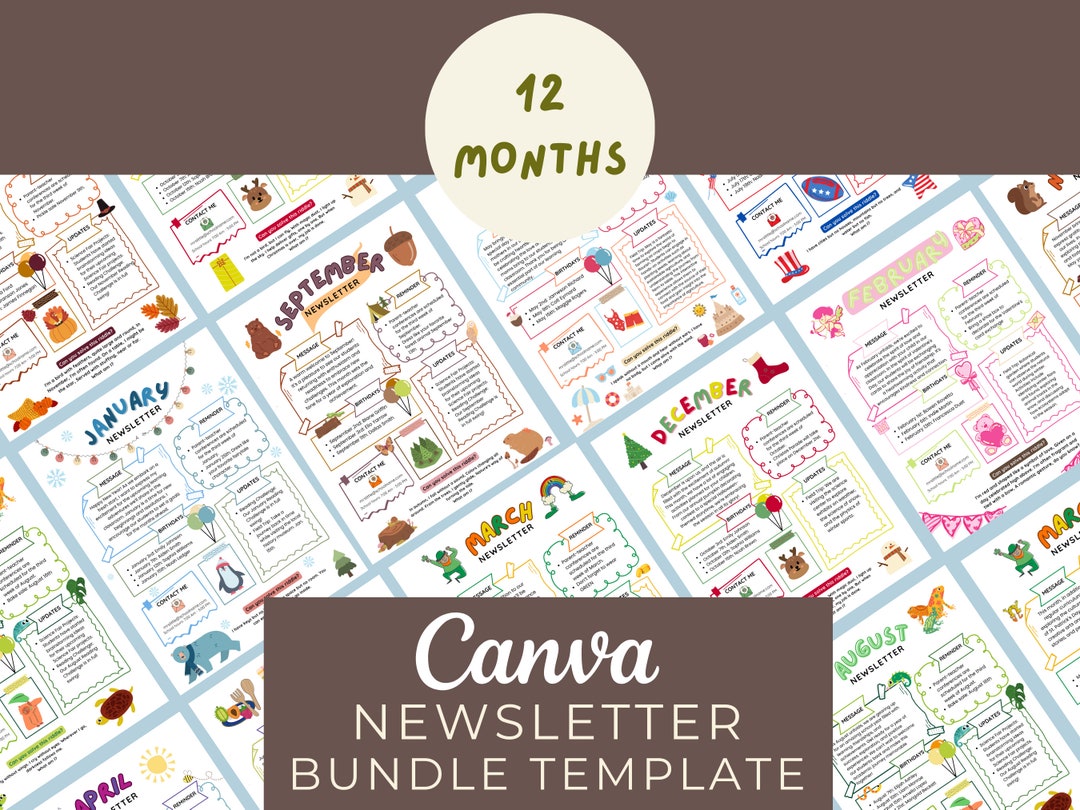 12-month Newsletter Bundle, Weekly Newsletter, Monthly Newsletter ...