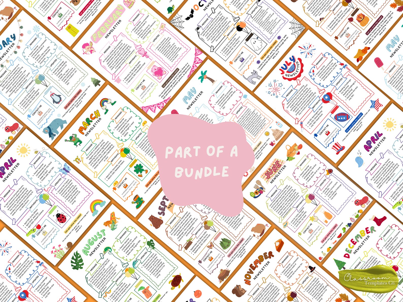 March Newsletter Template, Editable Newsletter, Monthly Newsletter ...