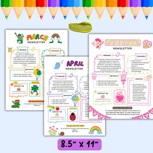Newsletter Bundle, Newsletter Template, Editable Newsletter, Monthly ...