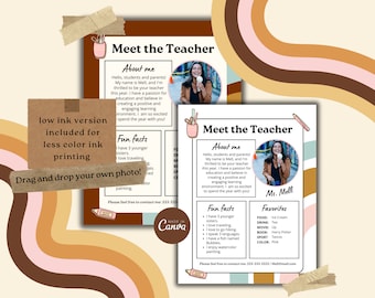 Disco Floral Meet the Teacher | Teacher Introduction Letter | Retro ...