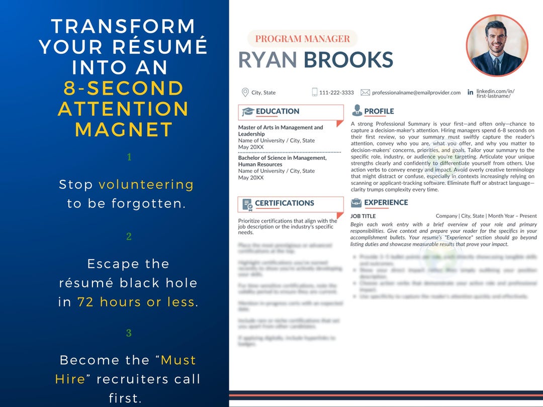 Ats-friendly Résumé, Professional Executive Résumé, Modern Résumé ...