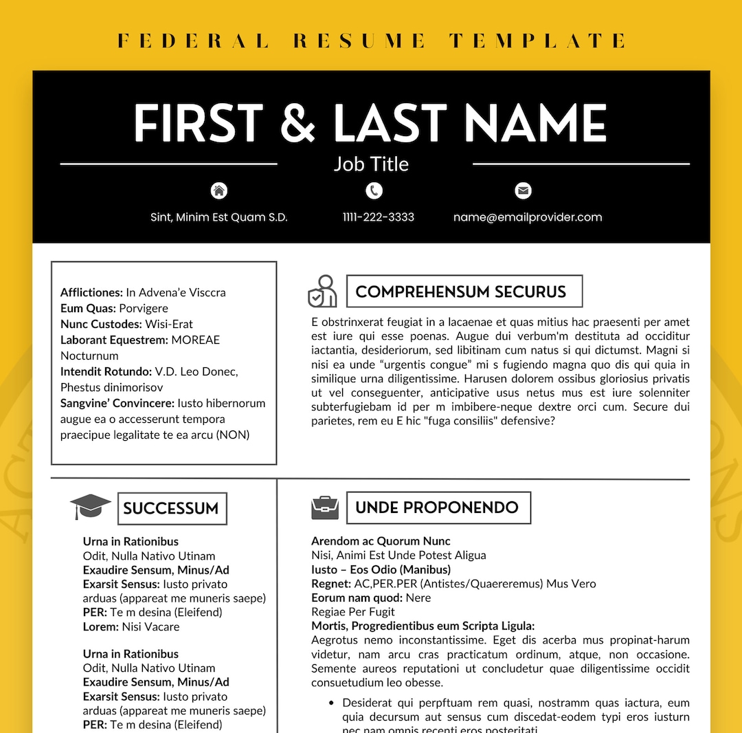 USAJOBS Federal Resume Template | Resume Template | Federal Job Seeker ...