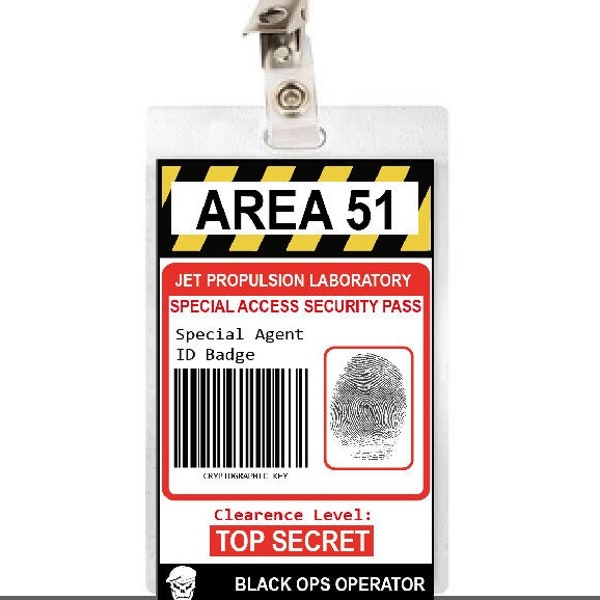 Secret Agent Id Card - Etsy