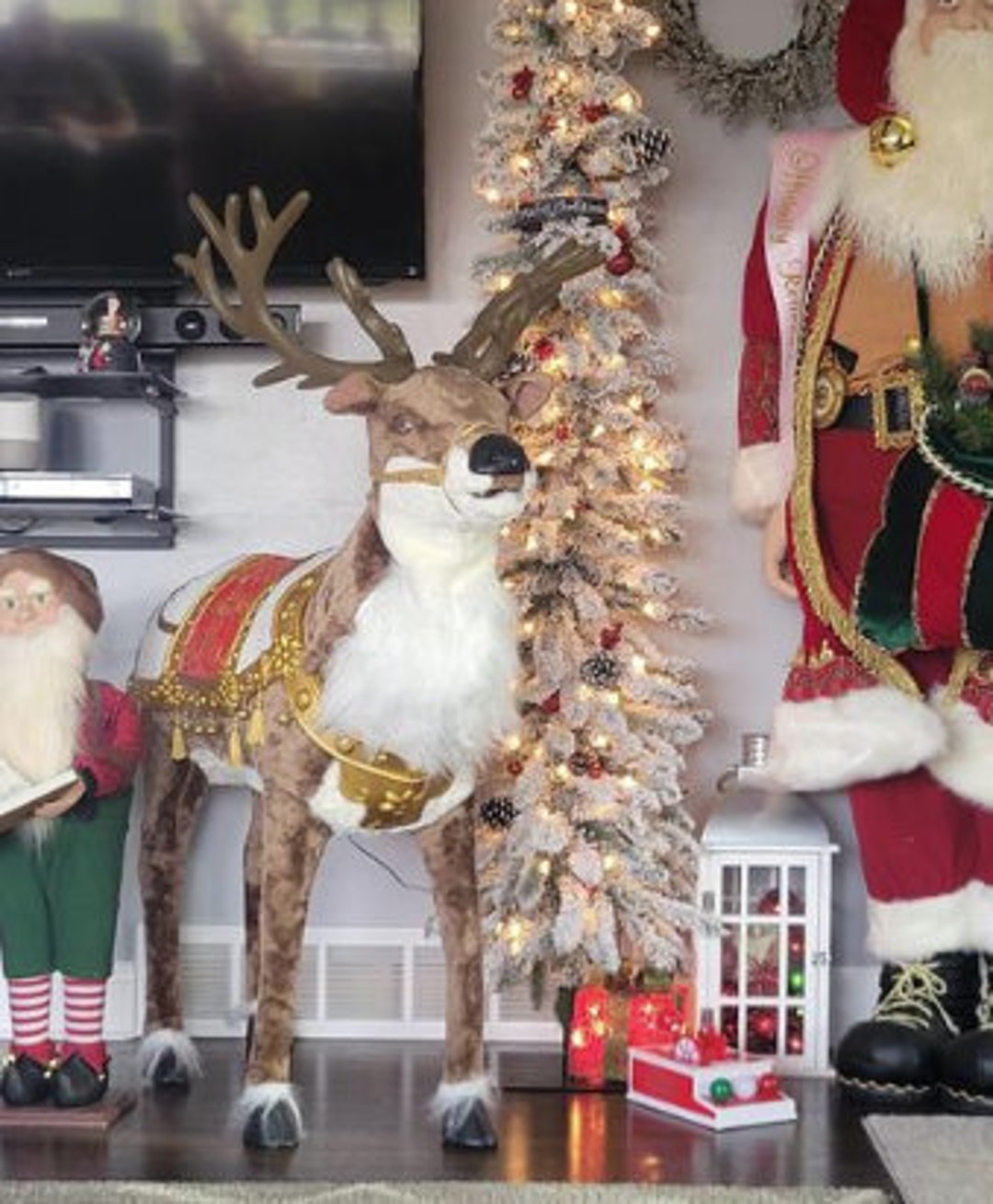 Christmas Display Reindeer 4ft Tall Door Decor Nutcracker - Etsy