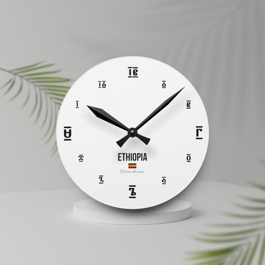Ethiopian Geez' Number Acrylic Wall Clock Round & Square Durable ...